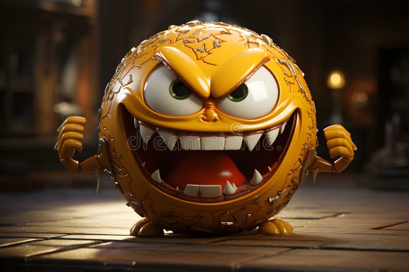 Very Angry Yellow Smiley Face. Stock Illustration - Illustration of ...