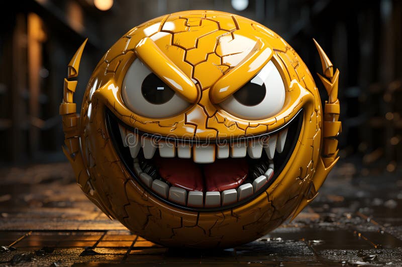 Very Angry Yellow Smiley Face. Stock Illustration - Illustration of ...