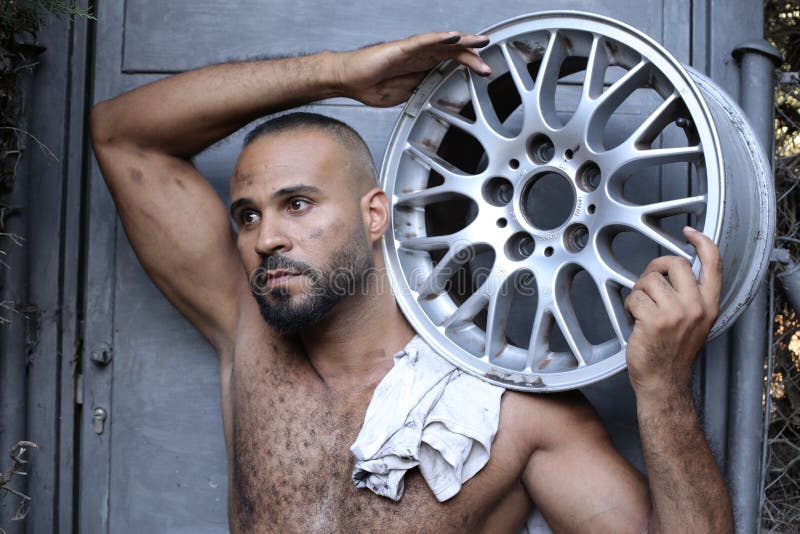 Very Attractive Mechanic Hard at Work Stock Image - Image of fixing ...