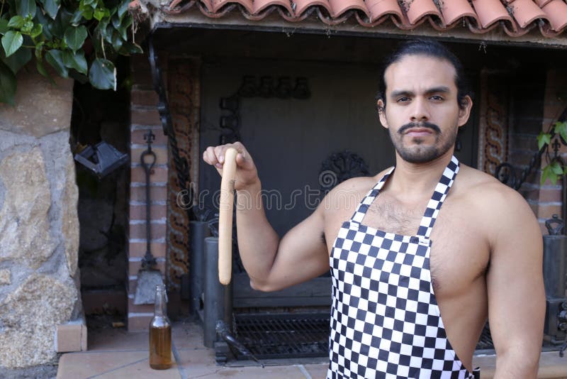 Very Attractive Muscular Chef at Work Stock Photo - Image of chest ...