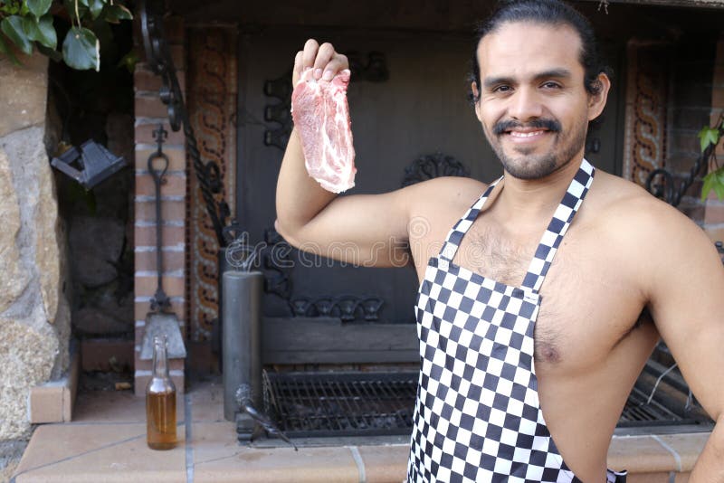 Very Attractive Muscular Chef at Work Stock Image - Image of cooking ...
