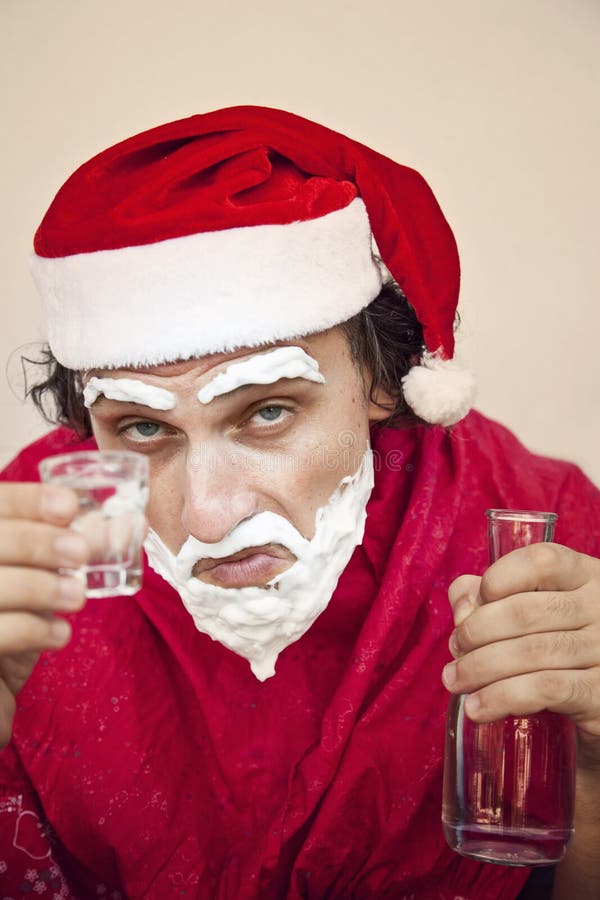 Very bad Santa Claus stock image. Image of dependence - 28074325