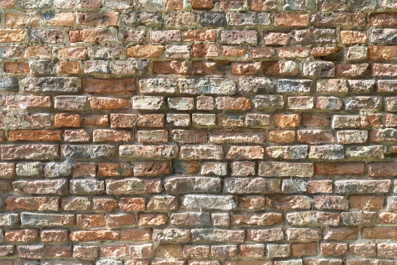 A Very Old Brick Wall in a Garden in Yorkshire England Stock Photo ...