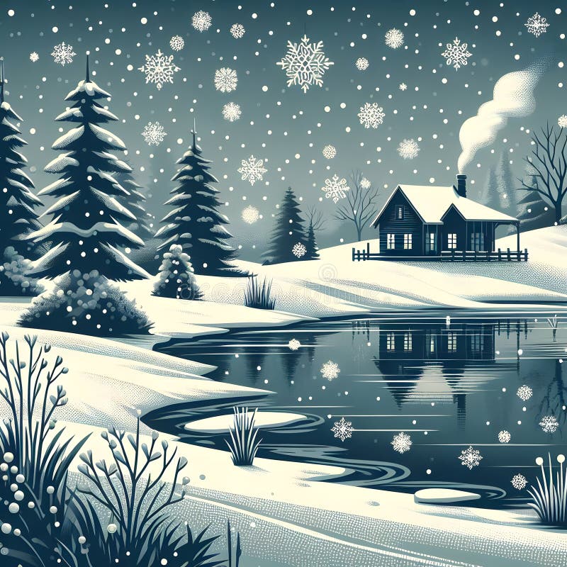 Very Beautiful Animated Vector Christmas Scene Stock Illustration ...