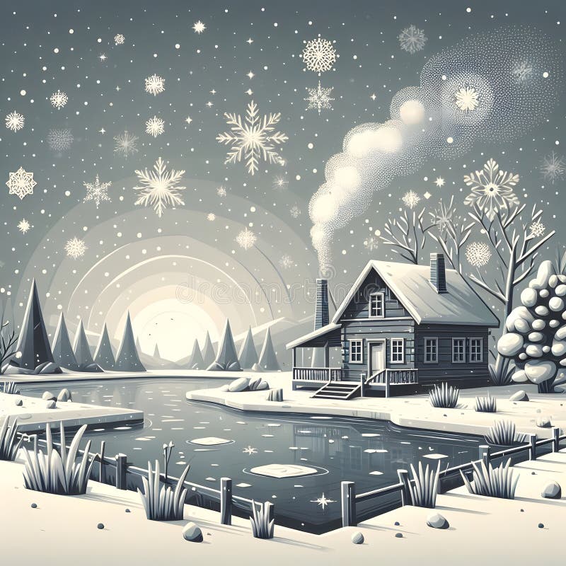 Very Beautiful Animated Vector Christmas Scene Stock Illustration ...