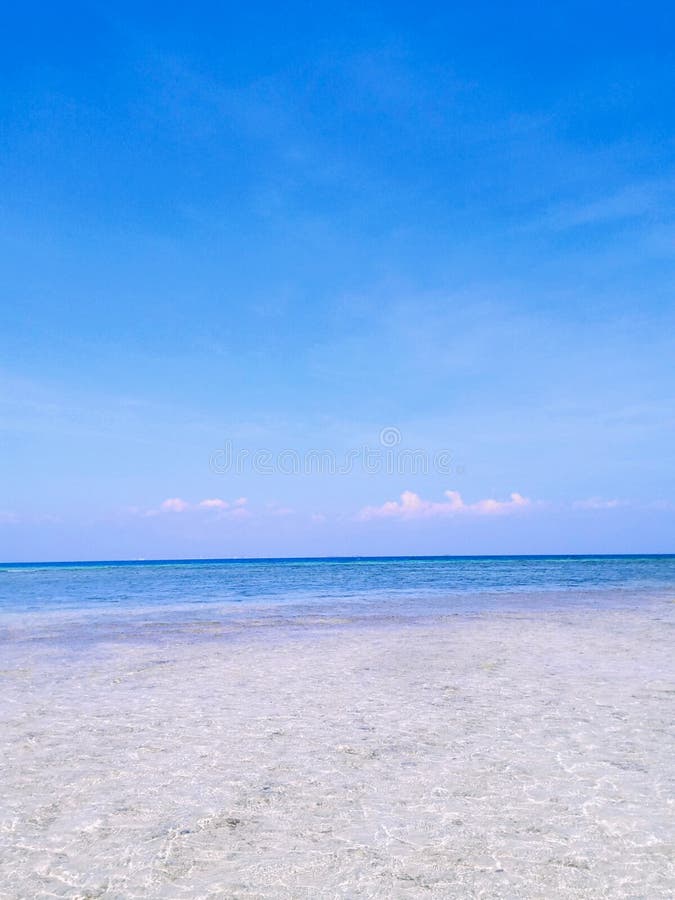 Very beautiful blue beach stock photo. Image of beach - 268851590