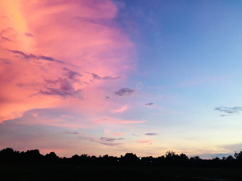 Very Beautiful Color Combination with Such Beautiful Clouds Stock Photo ...