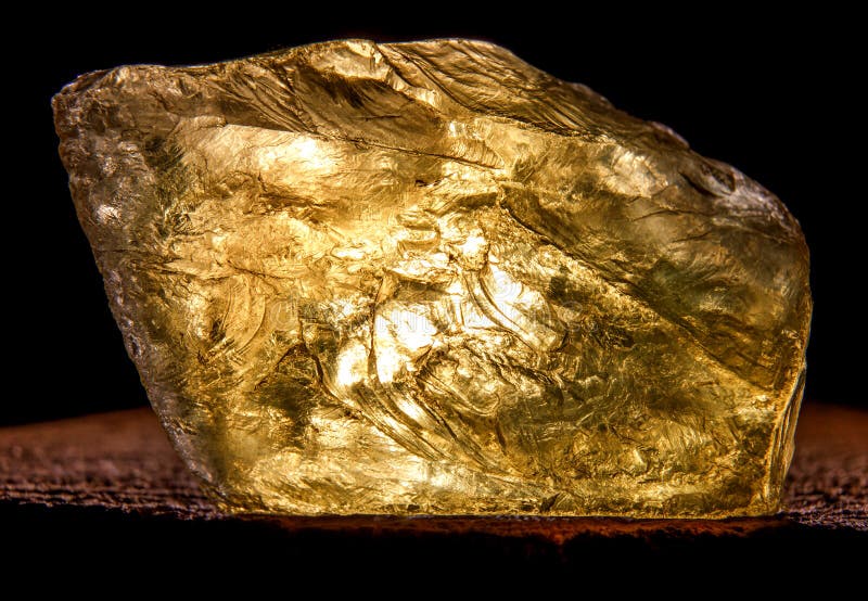 Very Beautiful Gold Citrin Sample. Lemon Quartz Stock Image - Image of ...