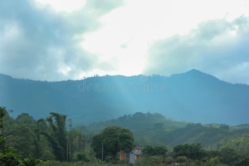 Very Beautiful Green Mountains and Valleys Stock Image - Image of field ...