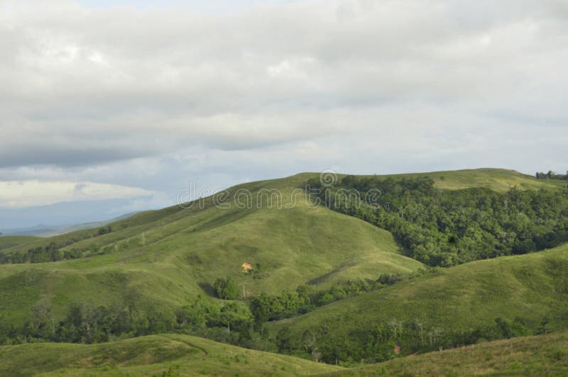 Very Beautiful Hill View with a Distinctive Green Color Stock Photo ...