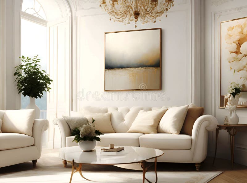 Very Beautiful Home and Modern Living Room, Classic Background Stock ...