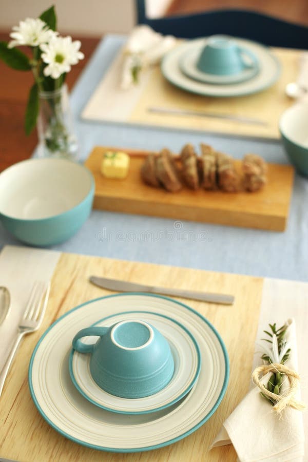 Image of Simple and Attractive Breakfast Table Set Stock Photo - Image ...