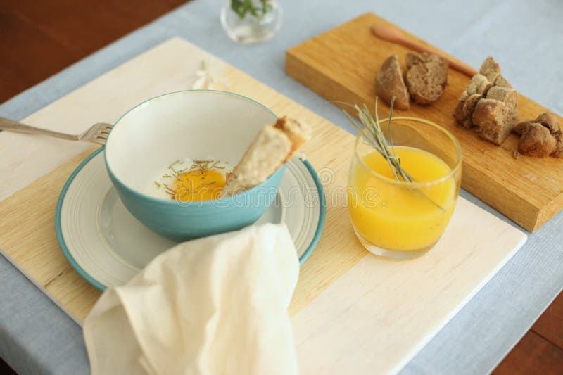 Image of Simple and Attractive Breakfast Table Set Stock Photo - Image ...