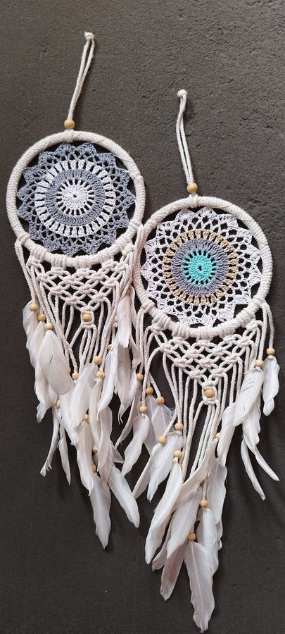 Very Beautiful Macrame Rope Crochet Wall Decoration Stock Image - Image ...