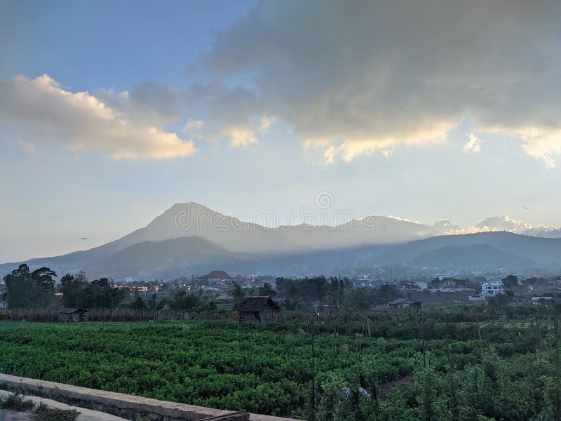 Sky with the Mountain at Batu, Malang Stock Photo - Image of batu ...