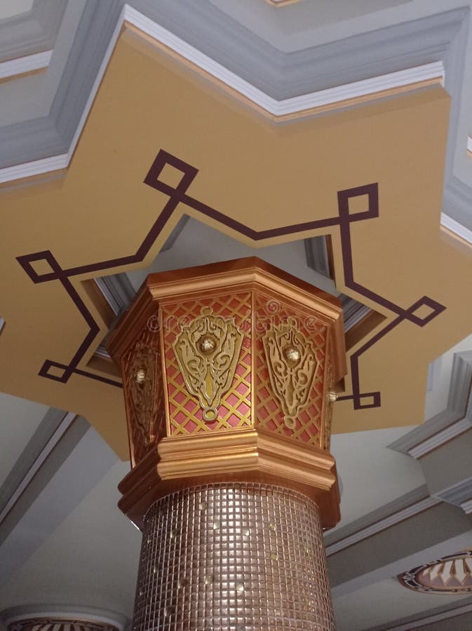 A Very Beautiful Pillar stock image. Image of ceiling - 220200099