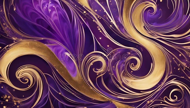 Very Beautiful Purple Swirl Pattern. Luxury Art in Eastern Style Stock ...
