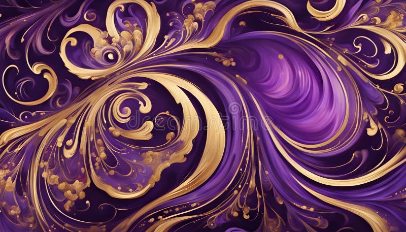 Very Beautiful Purple Swirl Pattern. Luxury Art in Eastern Style Stock ...