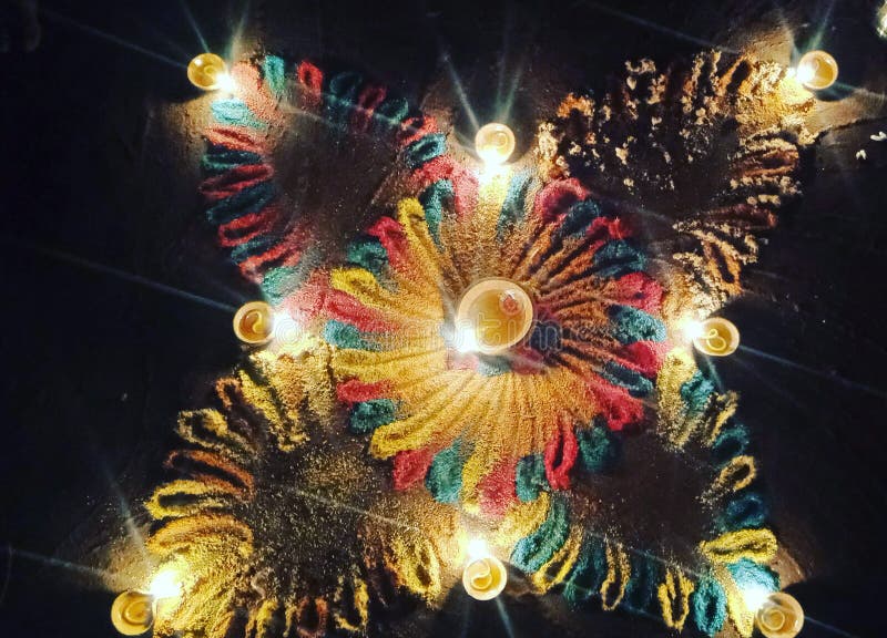 Very Very Beautiful Rangoli Diwali Amazing Stock Image - Image of ...