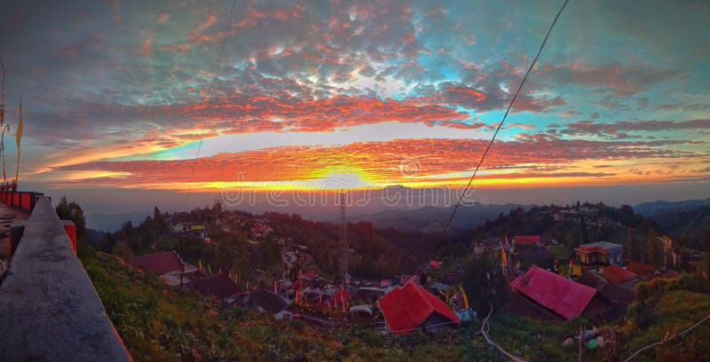 Very Beautiful Scenery in the Village of Wokokerso, East Java Stock ...