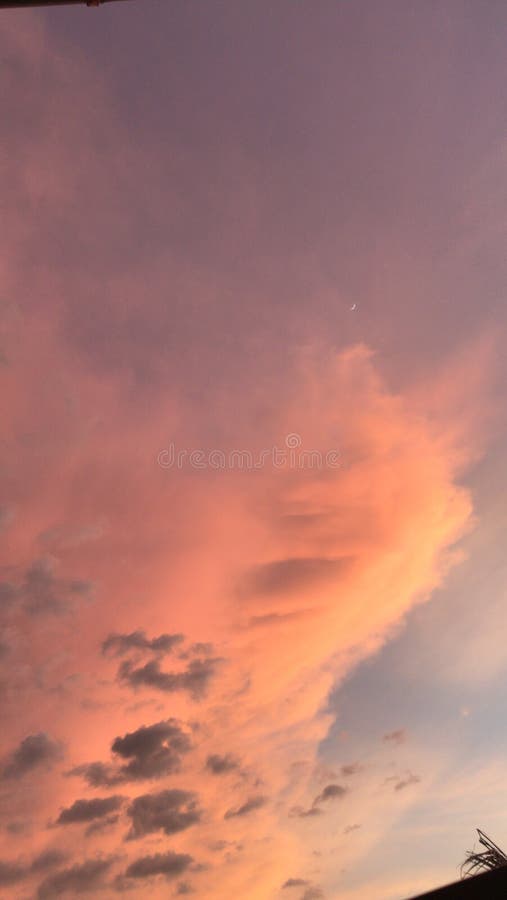 Very Beautiful Sky between Day and Night Stock Image - Image of night ...