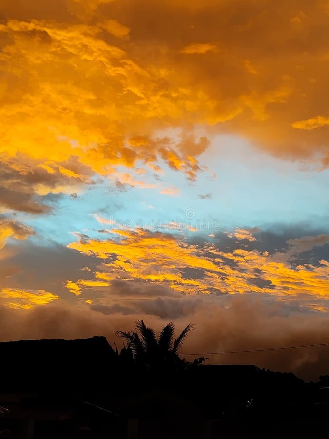Very Beautiful Sky View in My Village Stock Image - Image of view ...