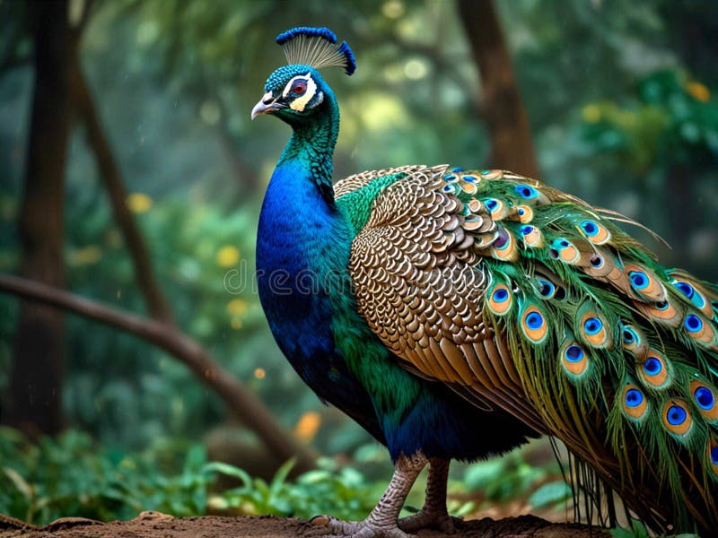Very Beautiful and Stunning Green Peacock Stock Photo - Image of ...