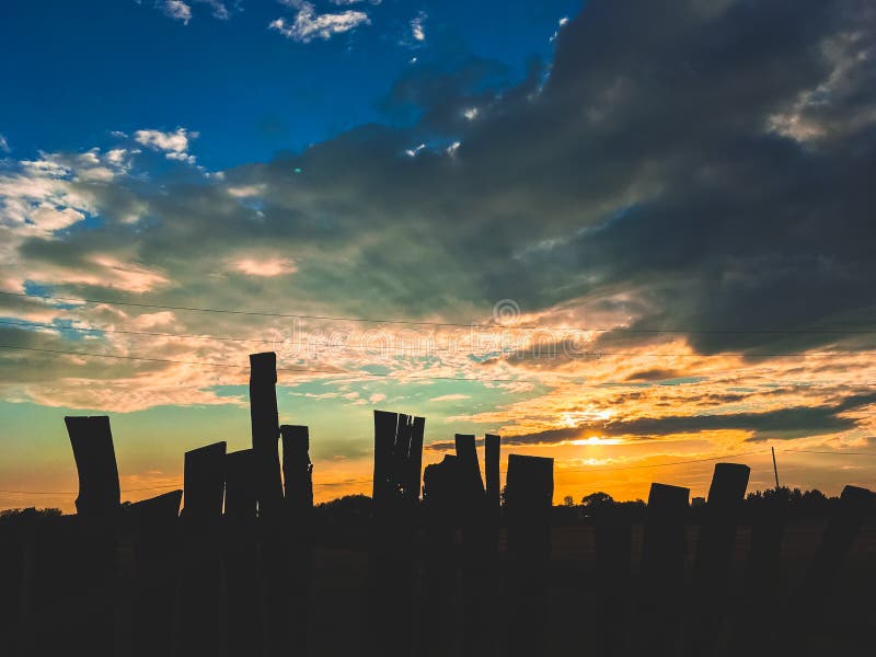 Very Beautiful Summer Sunset with Bright Colors of the Sky Stock Photo ...