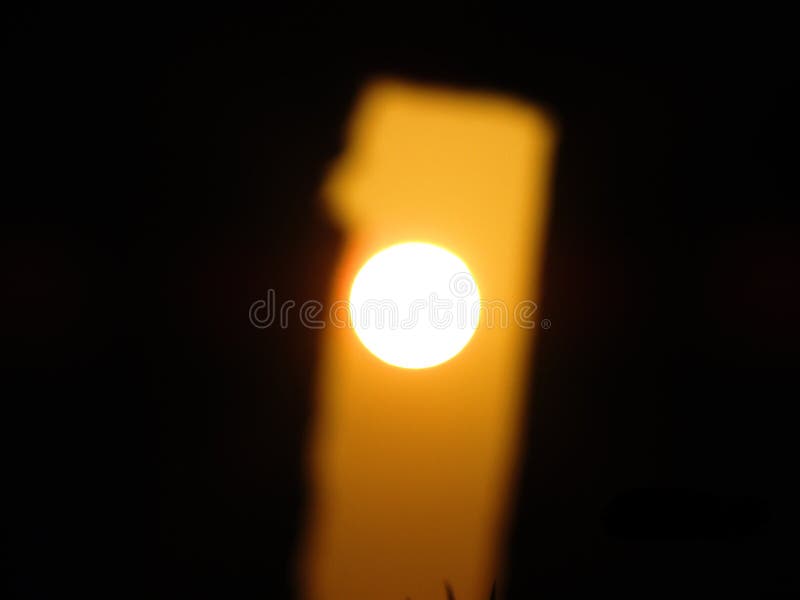 Very Beautiful Sun Set in Ring and Red Sky. Stock Photo - Image of ring ...