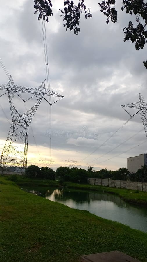 Very Beautiful Sunset in the Citra Raya Stock Photo - Image of sunset ...