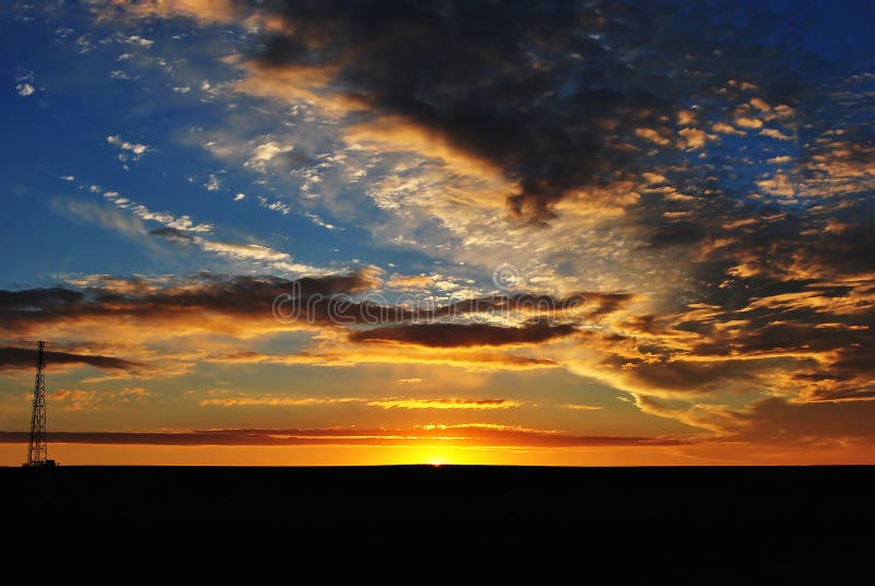 Very Beautiful Sunset. Evening. Ukraine Stock Image - Image of ...