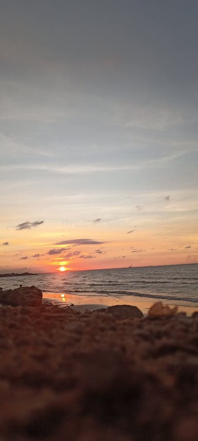 Very Beautiful Sunset Photos Stock Photo - Image of shore, horizon ...