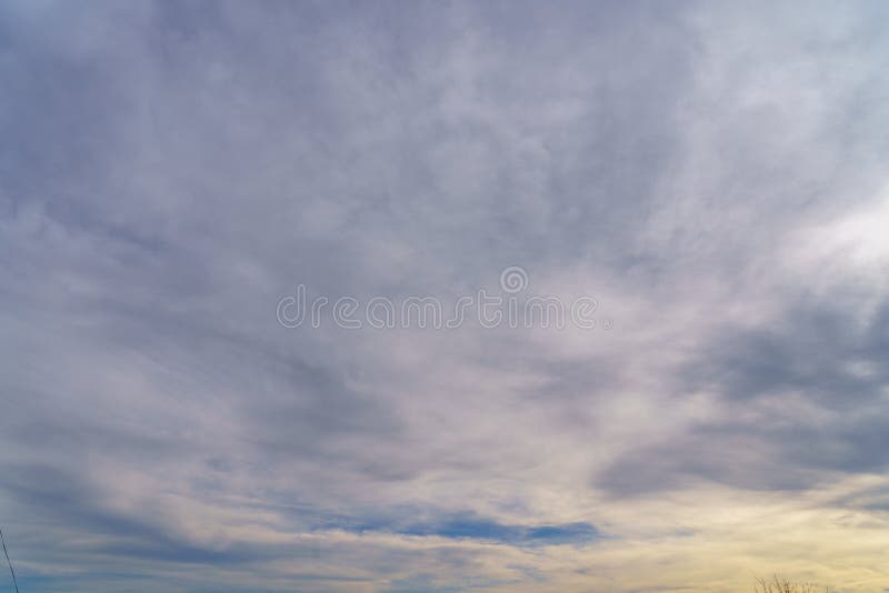 Very Beautiful Sunset Sky in Cloudy and Windy Weather. Background with ...