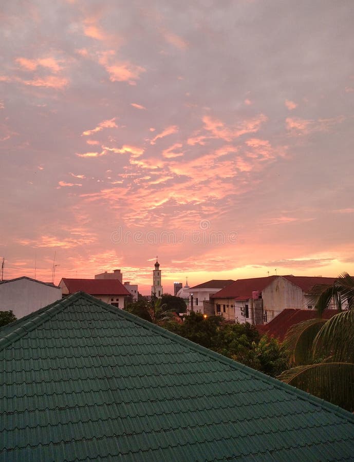 Very Beautiful Sunset View in the Afternoon Stock Photo - Image of ...