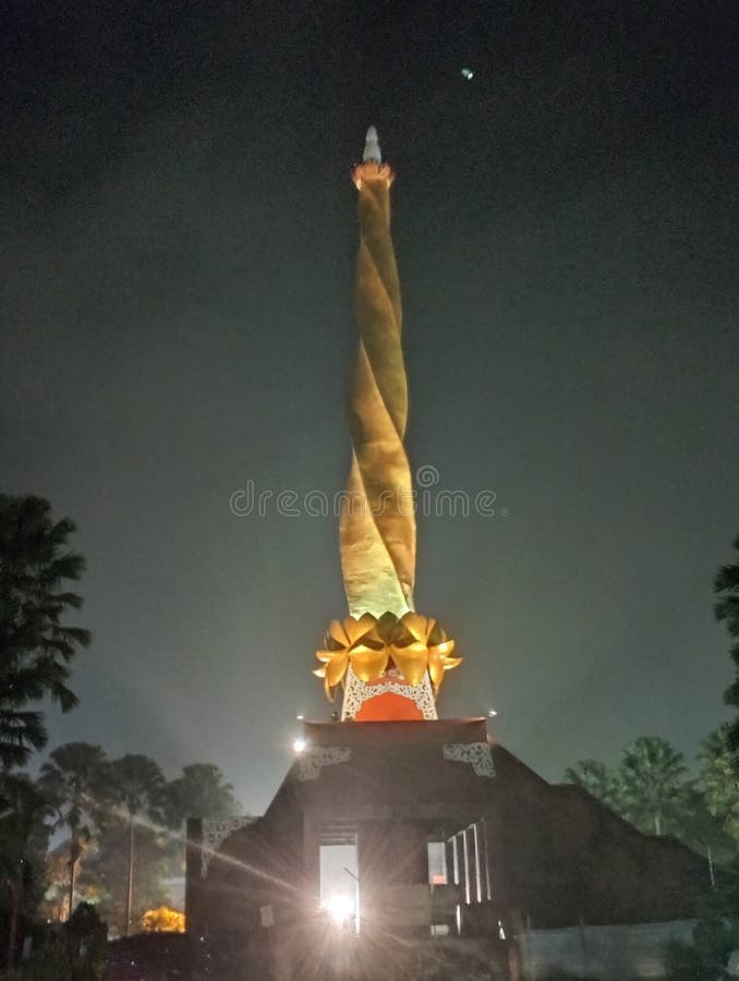 Very Beautiful Tower at Night and a Pretty Sky Stock Image - Image of ...