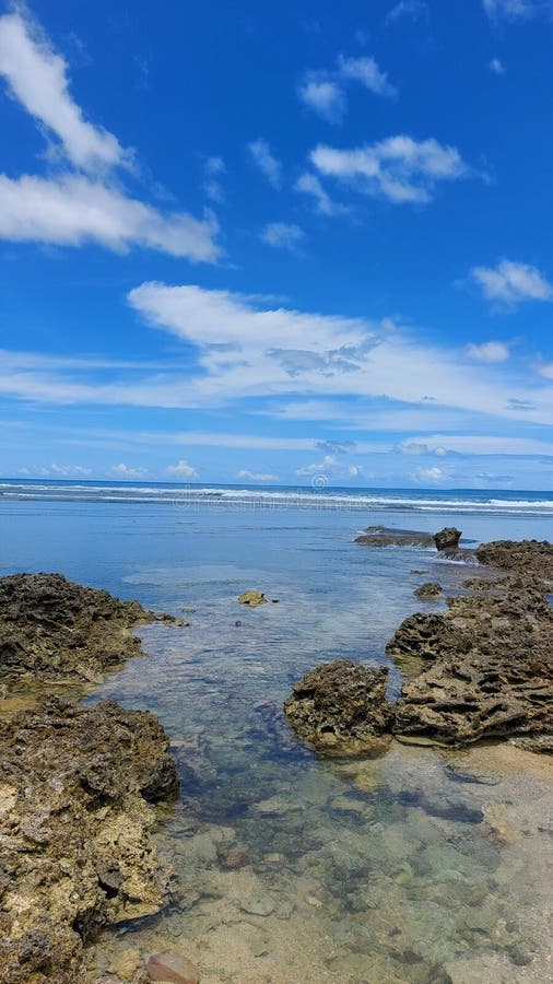 Very Beautiful View of the Beach during the Day Stock Image - Image of ...