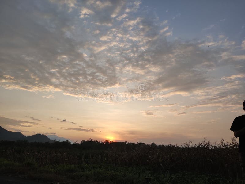 A Very Beautiful View of the Clouds in the Afternoon? Stock Image ...
