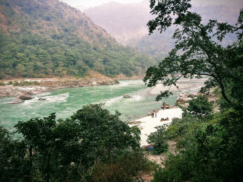 Very Beautiful View of Ganga River in Rishikesh Uttarakhand Stock Photo ...