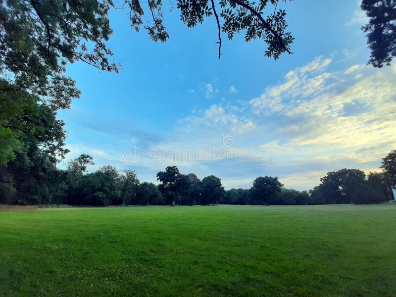 A Very Beautiful View of Nature Stock Photo - Image of green, field ...