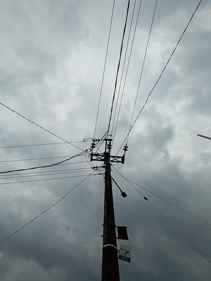 A Very Beautiful View of the Power Lines Stock Photo - Image of power ...