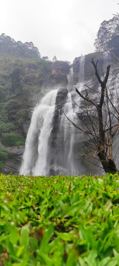 A Very Beautiful Waterfall in the Natural Environment Stock Image ...