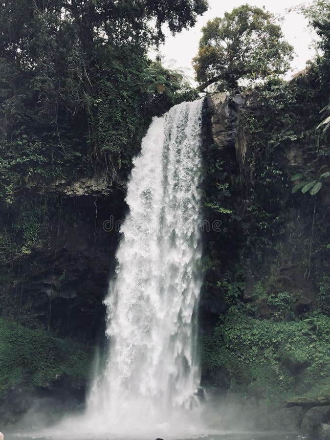 A Very Beautiful Waterfall View To Look at Stock Photo - Image of ...