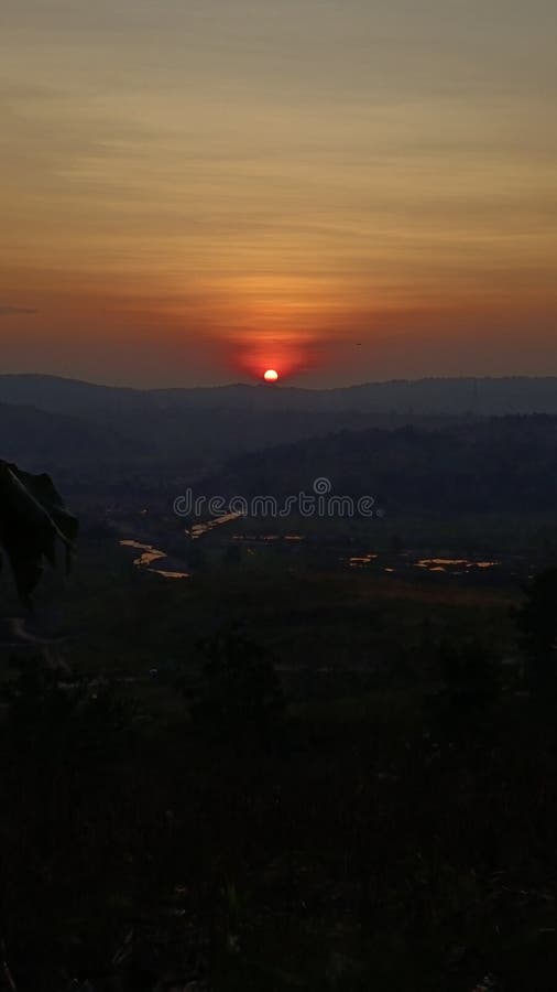Very Beautifull Sunset in the Beast Village Stock Photo - Image of ...