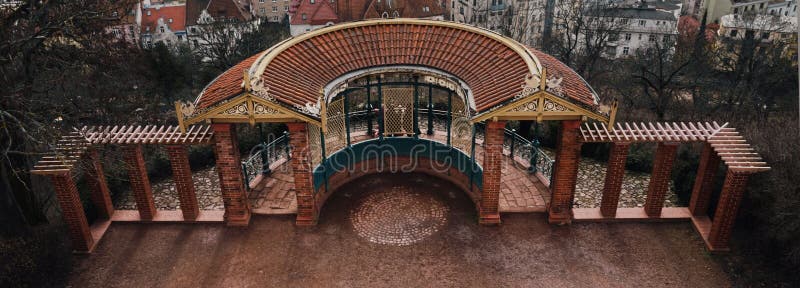 A Very Big Pretty Wooden Structure on Top of a Hill Stock Image - Image ...