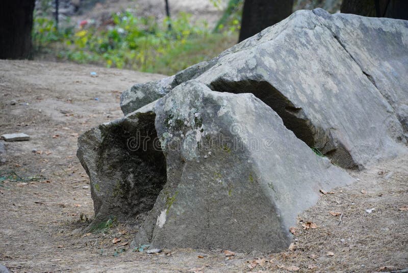 Very big rock image HD stock photo. Image of green, scenery - 261063238