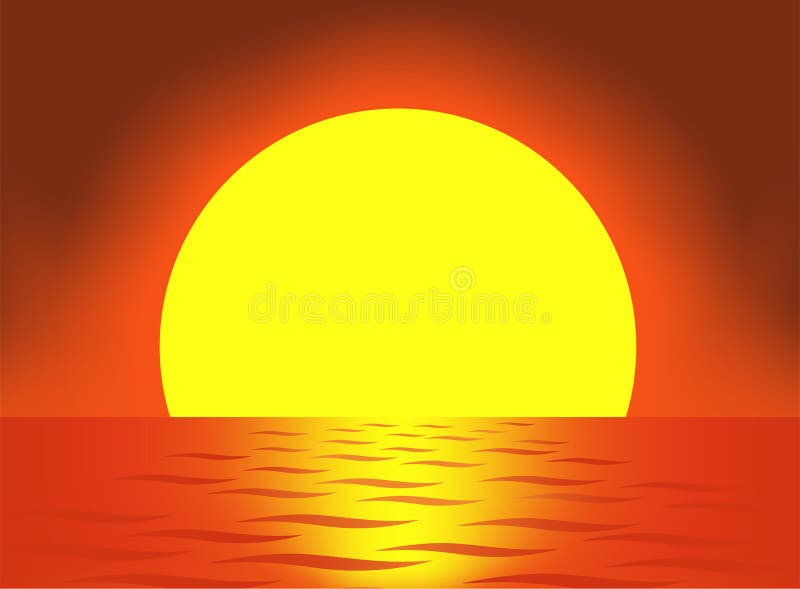 Very big sun vector stock vector. Illustration of tropical - 4580954