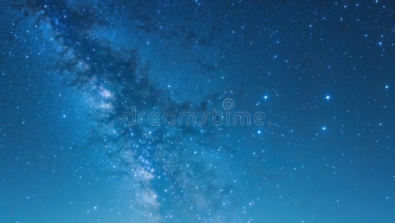 A Very Bright Blue Space Filled with Stars Stock Illustration ...