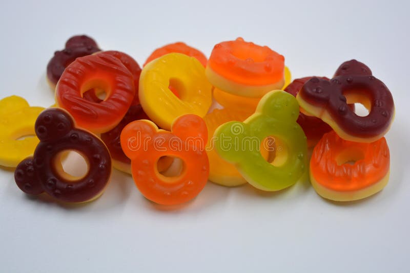 Children S Sweets in the Form of Multi-colored Donuts, Chewable ...
