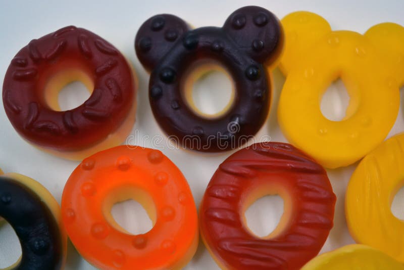 Children S Sweets in the Form of Multi-colored Donuts, Chewable ...