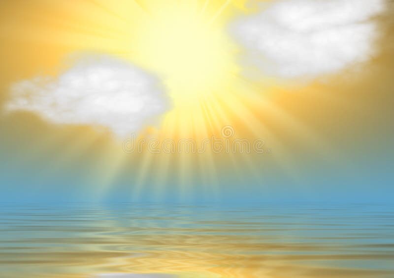Very bright sun stock illustration. Illustration of tranquil - 3700691